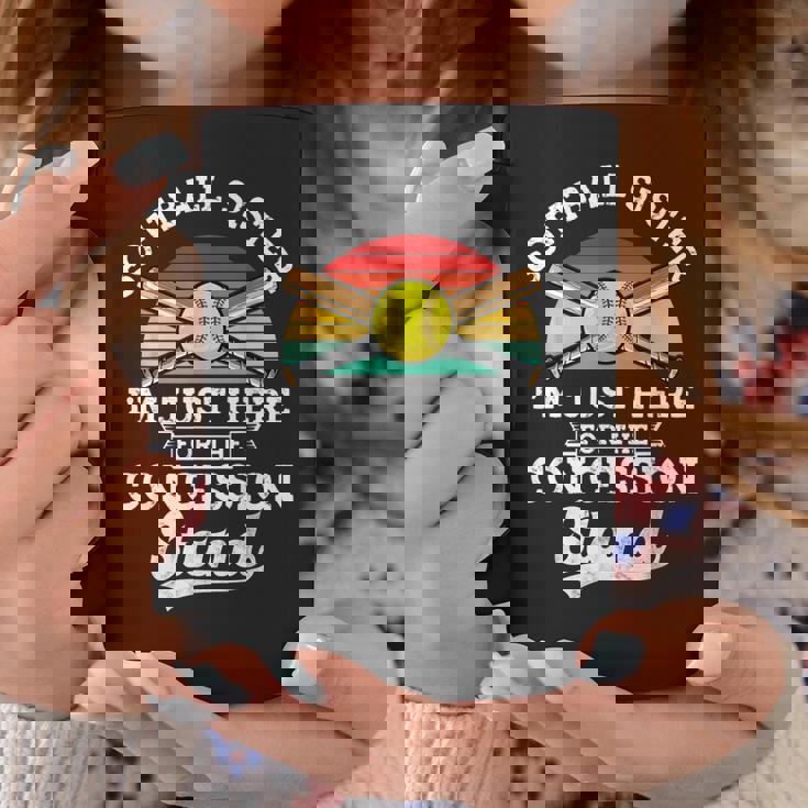 Retro Softball Sister Im Just Here For Concession Stand Coffee Mug | Mazezy