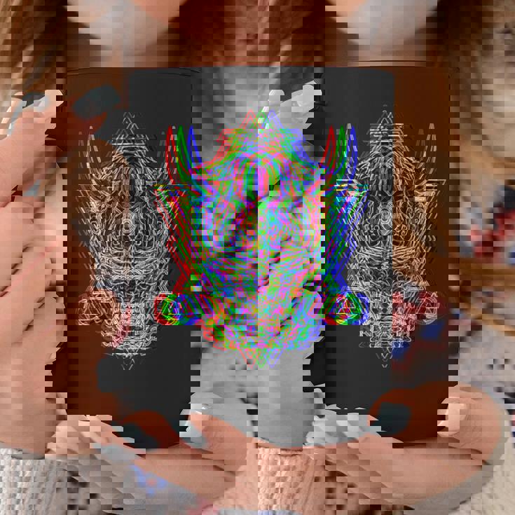 Samurai Oni Demon Mask Bushido Warrior Aesthetic Japanese Coffee Mug ...