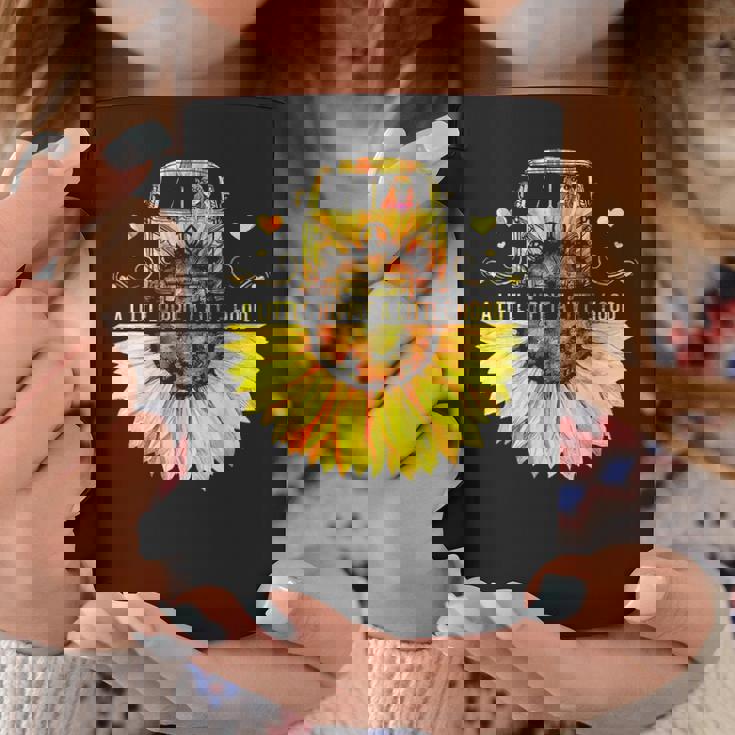 Sunflower A Little Hippie A Little Hood Funny Hippie Yoga Coffee Mug ...