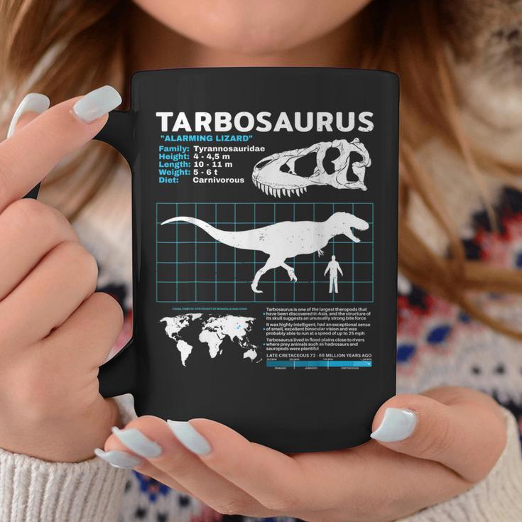 Tarbosaurus Fact Sheet Dinosaur Facts Coffee Mug | Mazezy
