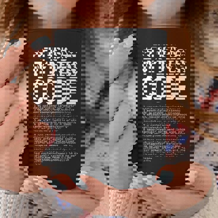 This Is My Dress Code Coder Developer Computer Nerd It Code Coffee Mug ...