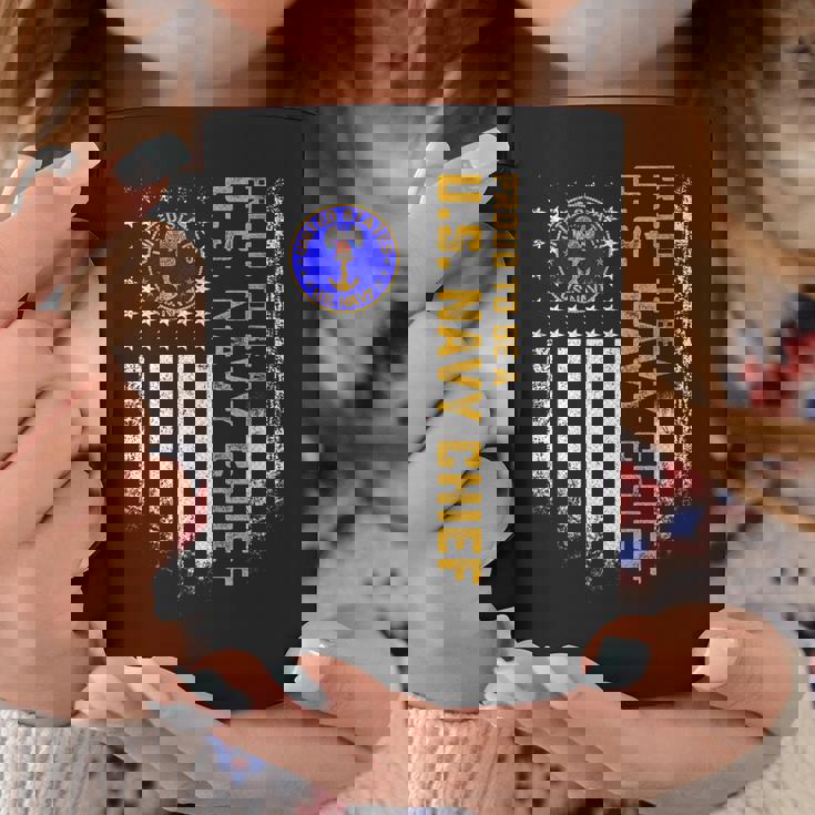 Vintage American Flag Proud To Be A Us Navy Chief Military Coffee Mug ...