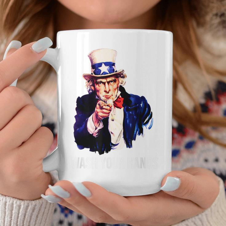 Wash Your Hands And Uncle Sam Coffee Mug | Mazezy