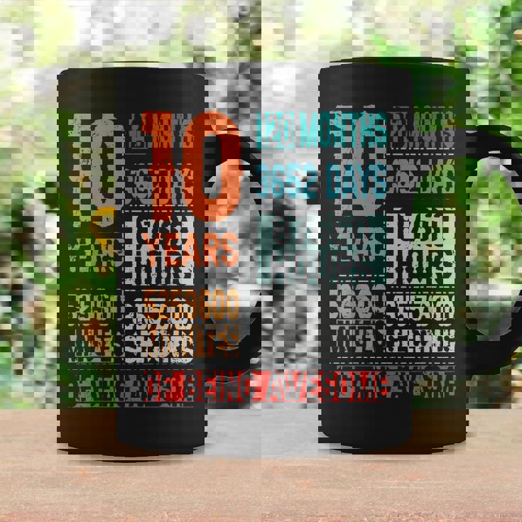 10 Years 120 Months Of Being Awesome 10Th Birthday Countdown Coffee Mug ...
