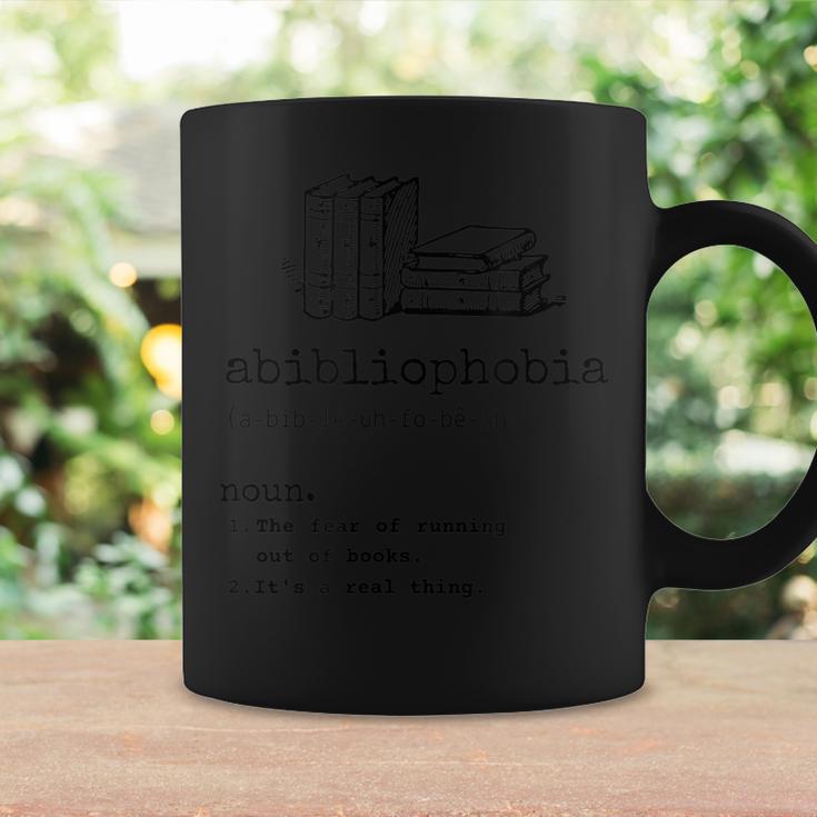 Abibliophobia Definition The Fear Of Running Out Of Books V2 Coffee Mug ...