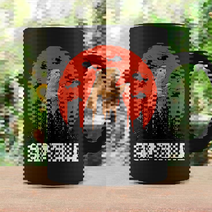 Capybara Funny Capybara Rodent Capyzilla Funny Coffee Mug | Mazezy