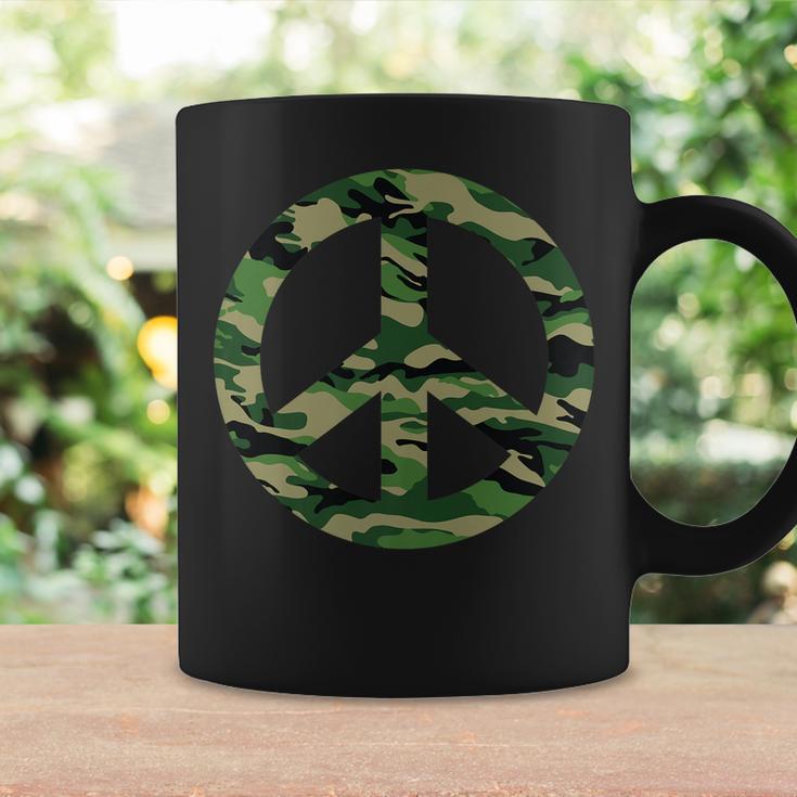 Cool Peace Sign Camouflage For Military Boys & Girls Coffee Mug | Mazezy