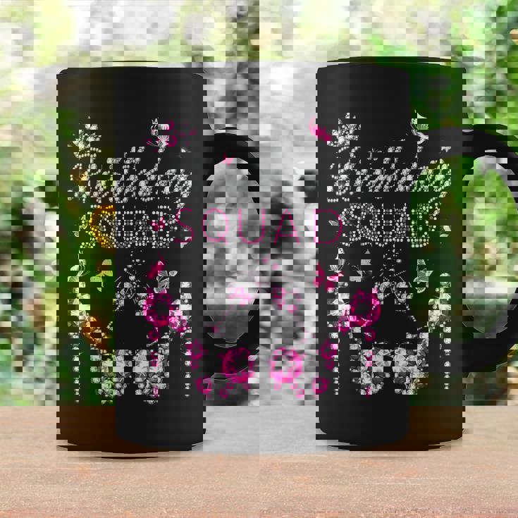 Entourage Birthday Birthday Squad Girls Crown Heels Coffee Mug | Mazezy