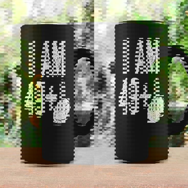 I Am 49 Plus Middle Finger 50Th Birthday Coffee Mug | Mazezy