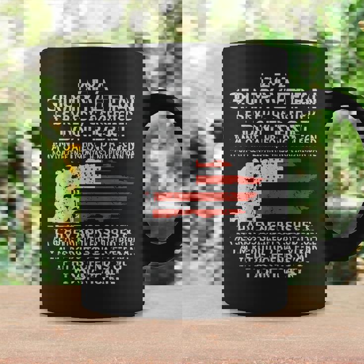 I Am A Grumpy Veteran I Dont Care Veteran Grumpy Old Man Coffee Mug ...