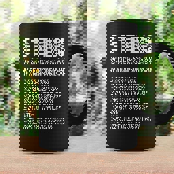 Mens 5 Things You Should Know About My Wife She Is My Queen V5 Coffee ...