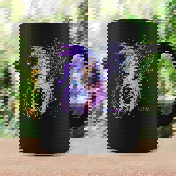 Purple Art Capricorn Horoscope Zodiac Sign Coffee Mug | Mazezy