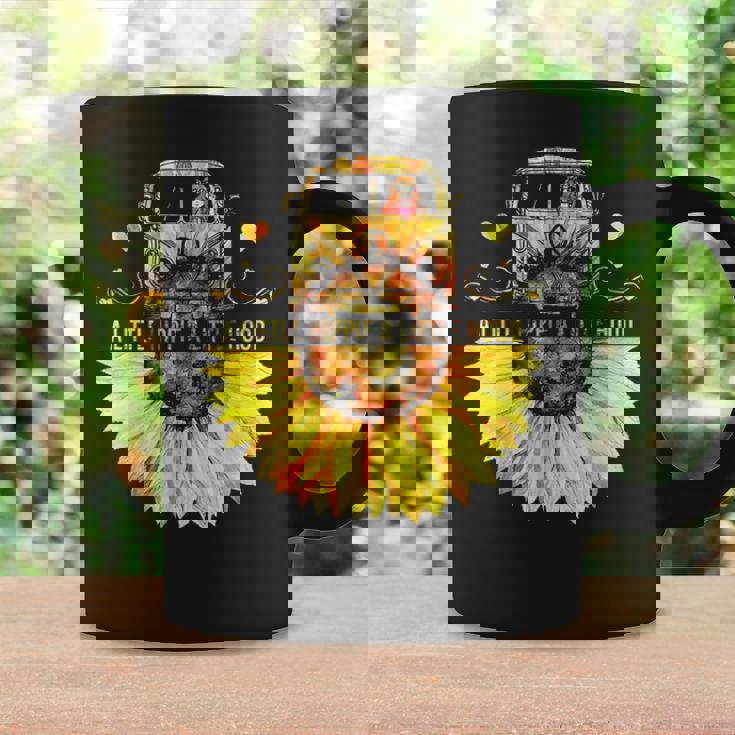 Sunflower A Little Hippie A Little Hood Funny Hippie Yoga Coffee Mug ...