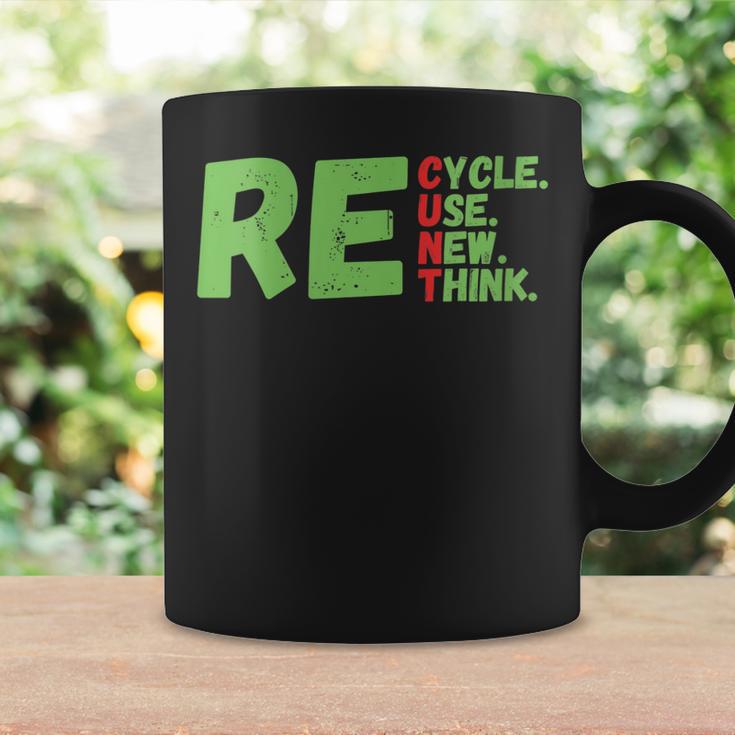 Womens Recycle Reuse Renew Rethink Earth Day 2023 Funny Activism Coffee ...