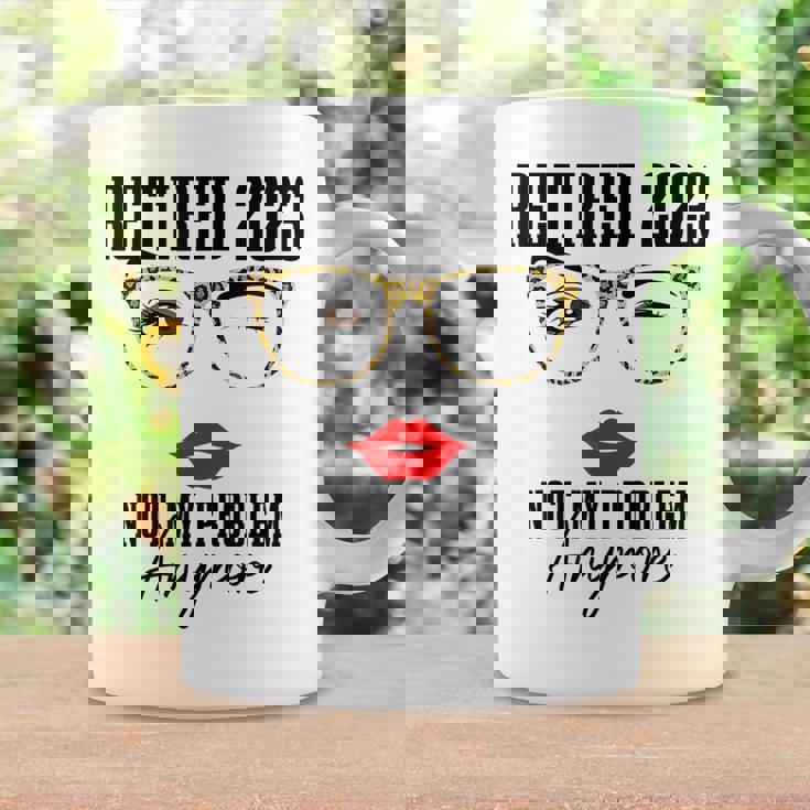 Retired 2023 Not My Problem Anymore Vintage Retirement Women Coffee Mug ...