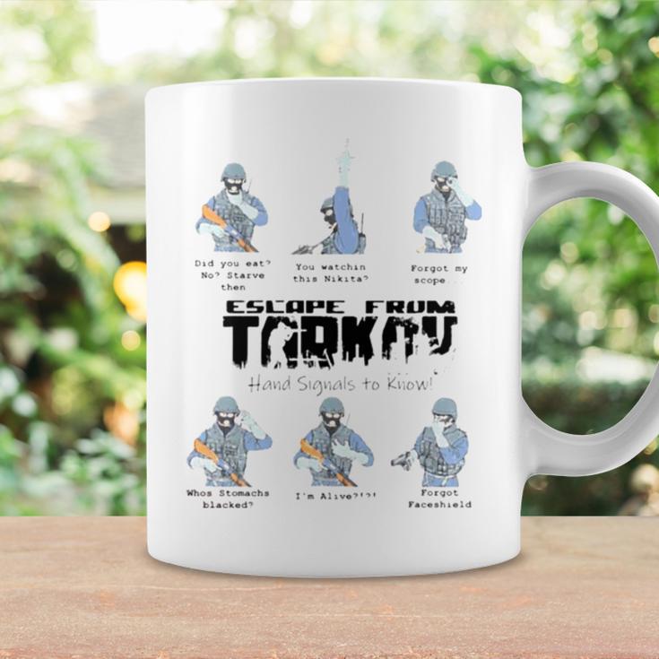 Tarkov Hand Signs Escape From Tarkov Coffee Mug | Mazezy