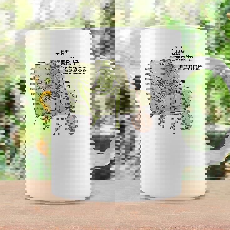 That Wasnt A Microdose Humor Strange Naked Frog Meme Coffee Mug | Mazezy