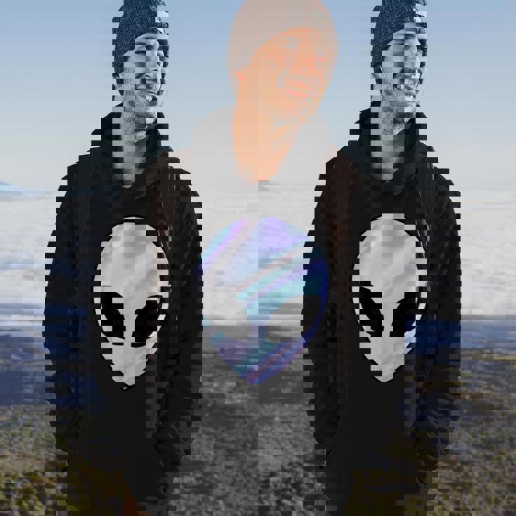 Alien Colorful Alien Head Alien Believers Gifts Hoodie | Mazezy