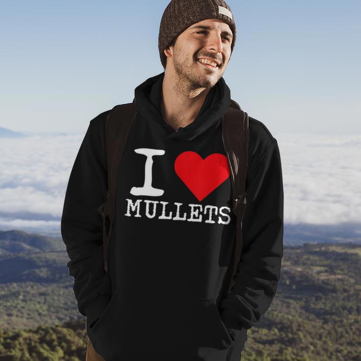 I Love Mullets I Heart Mullets Funny Redneck Mullet Hoodie | Mazezy