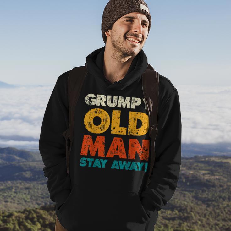 Im A Grump Old Man Stay Away Retro Style Grumpy Man Hoodie | Mazezy