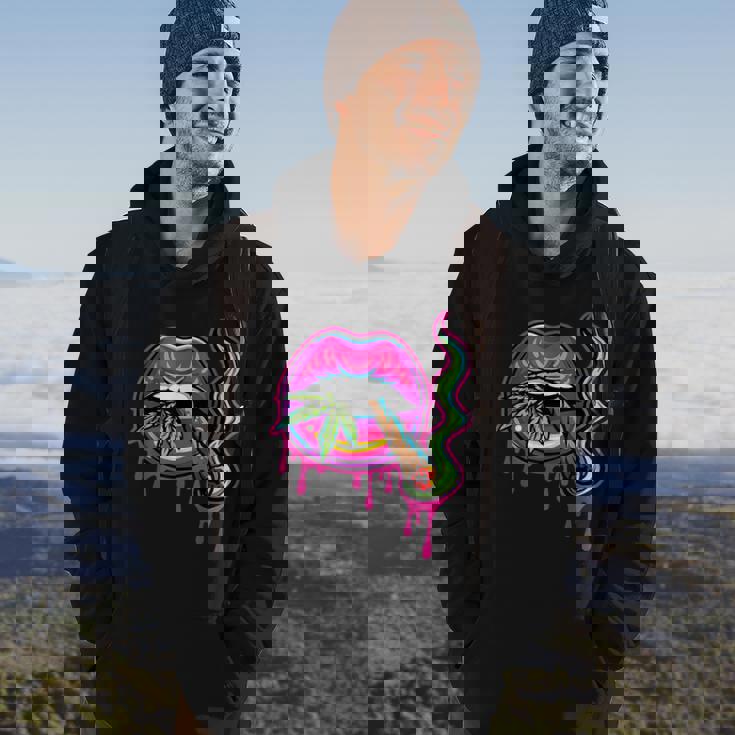 Lips Sexy Smoker Blunt Weed Th Marijuana Leaf 420 Hoodie | Mazezy