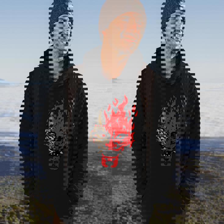 Onicyborg Cyberpunk Oni Samurai Evil Maskman Cool Streetwear Hoodie ...