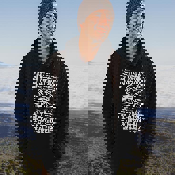 Racer Race Fast Cars Track Racetrack Racing Racers Raceday Hoodie | Mazezy