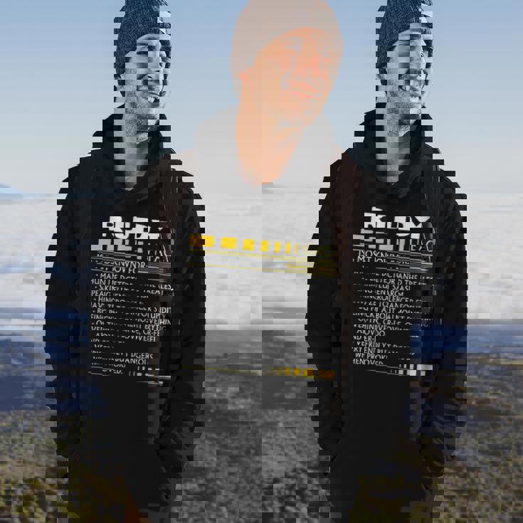 Rudy Name Gift Rudy Facts V2 Hoodie - Seseable