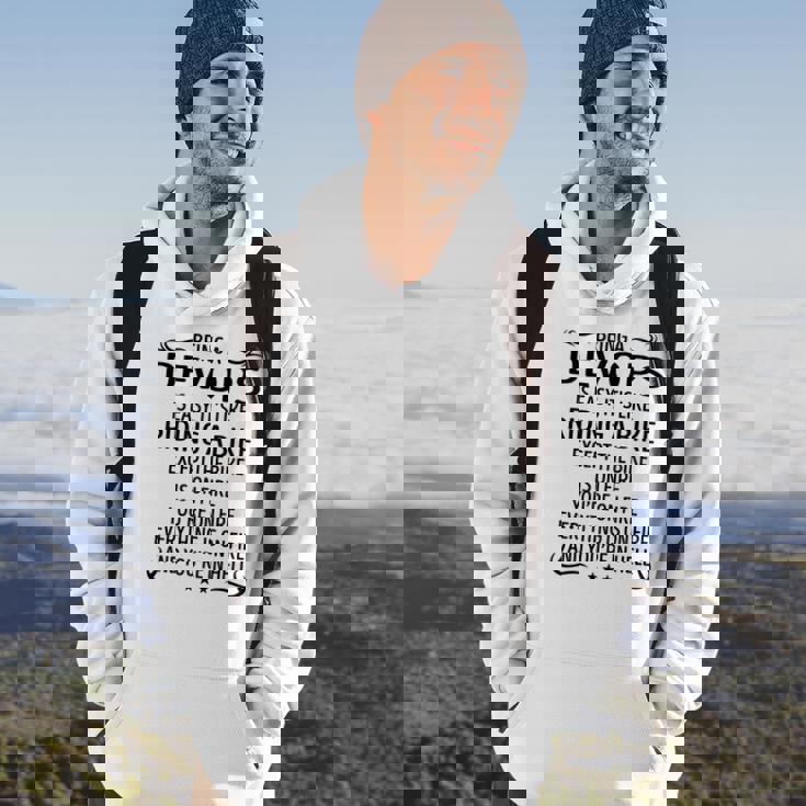 Being A Devops Like Riding A Bike Hoodie - Seseable