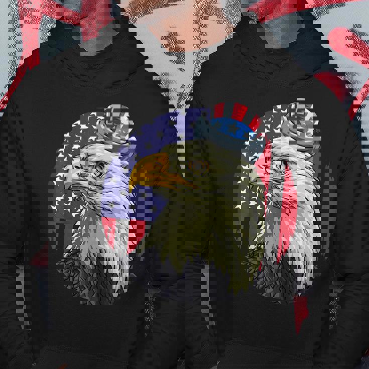 American Flag Bald Eagle 4Th Of July Uncle Sam Usa Hoodie | Mazezy