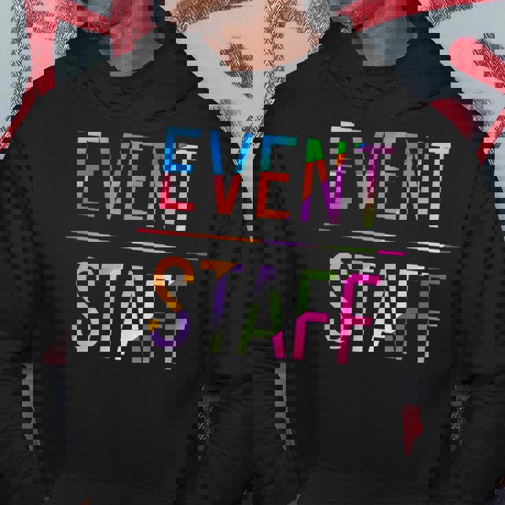 Event Staff - Back Design - Color Events Uniform Party Hoodie | Mazezy