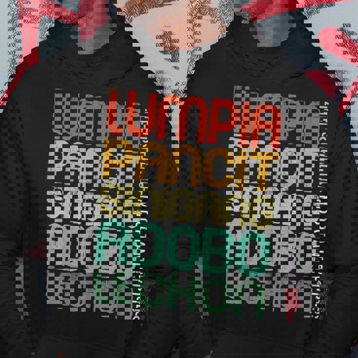 Filipino Philippine Food Lumpia Pancit Sinigang Adobo Lechon Hoodie ...