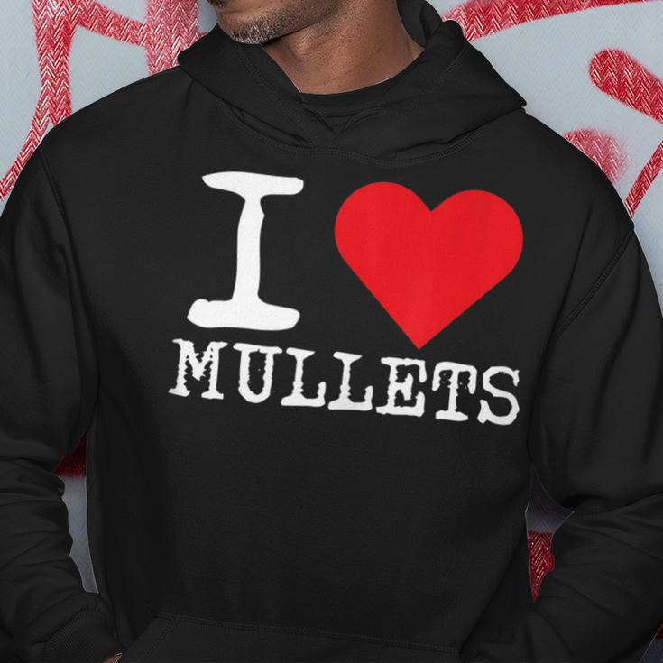 I Love Mullets I Heart Mullets Funny Redneck Mullet Hoodie | Mazezy