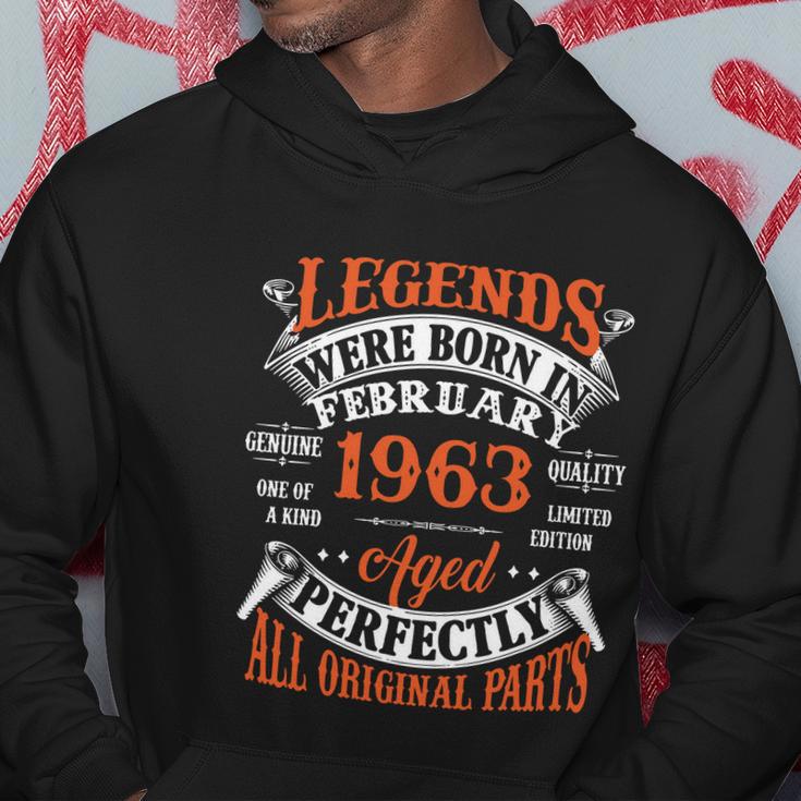Legend 1963 Vintage 60Th Birthday Born In February 1963 Hoodie - Monsterry