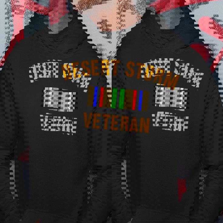 Military Desert Storm Veteran Service Ribbon Gulf War Gift Hoodie | Mazezy