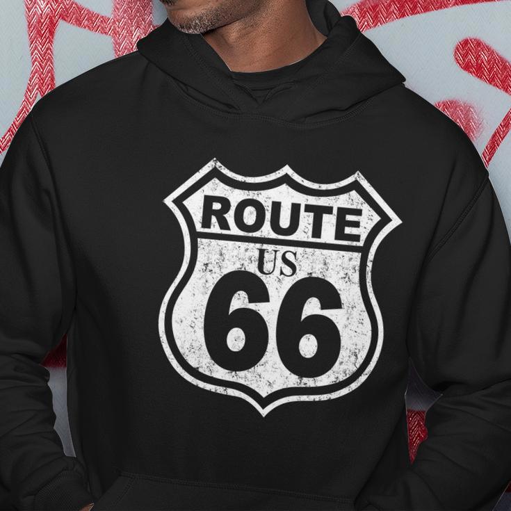 Pattern Design Rute 66 Hot Rod Speed Way V2 Hoodie - Monsterry