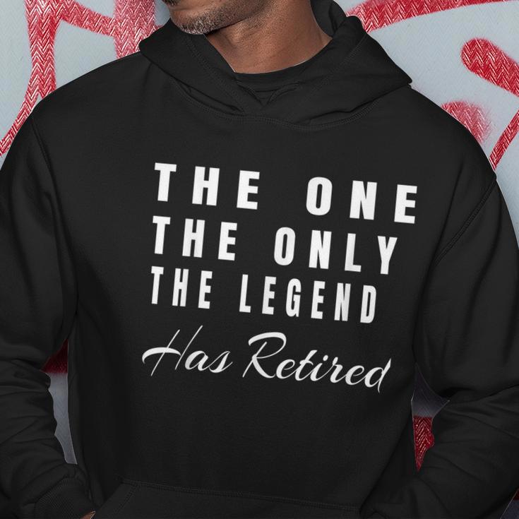 Retirement Gifts For Men Women The Only Legend Has Retired Hoodie ...