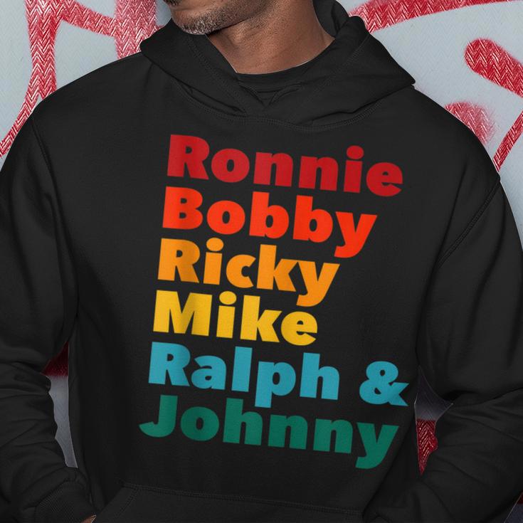 Ronnie Bobby Ricky Mike Ralph And Johnny 80S Hip-Hop Meme Hoodie | Mazezy
