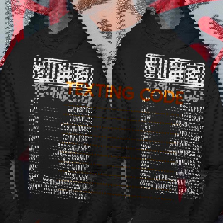 Senior Citizen Texting Code For A Grandpa Or Grandma Hoodie | Mazezy