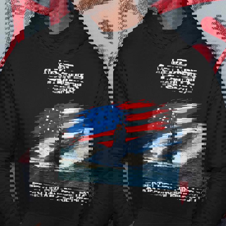 Uss Alexander Hamilton Ssbn-617 American Flag Submarine Hoodie - Seseable