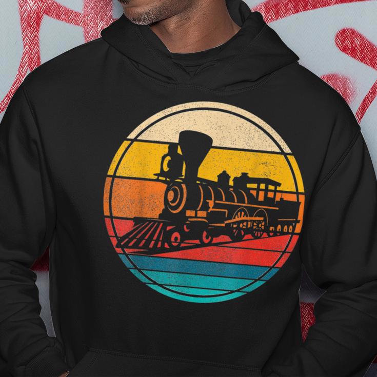 Vintage Railway Fan Locomotive Railroad Train Lover Hoodie - Seseable