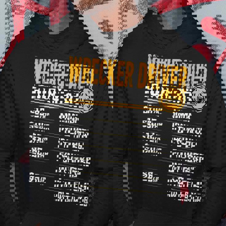 Wrecker Driver Hourly Rate - Funny Wrecker Tow Truck Driver Hoodie | Mazezy
