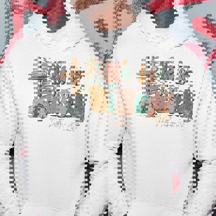 He Is Risen Bible Verse Matthew 286 Cross Christian Easter Hoodie | Mazezy