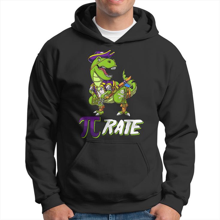 Funny Pi Day Rate Pirate Lovers Math Geek T Rex Dinosaur Hoodie | Seseable
