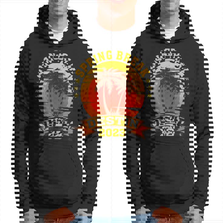 Destin 2023 Spring Break Family School Vacation Retro Hoodie | Mazezy
