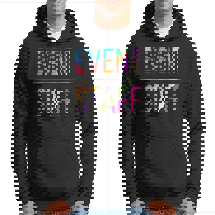 Event Staff - Back Design - Color Events Uniform Party Hoodie | Mazezy