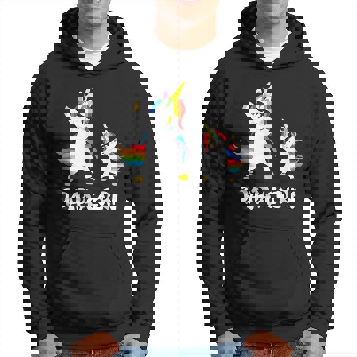 Funny Grandpa Dad Papa Unicorn Papacorn Dab Dabbing T Hoodie | Seseable