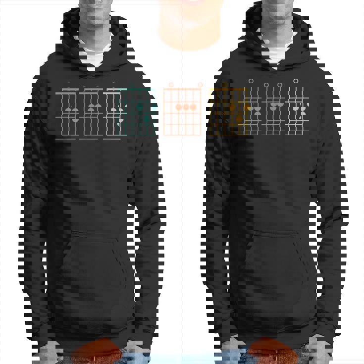 Guitar Chord Musical Note Dad Written Retro Vintage Father Hoodie ...