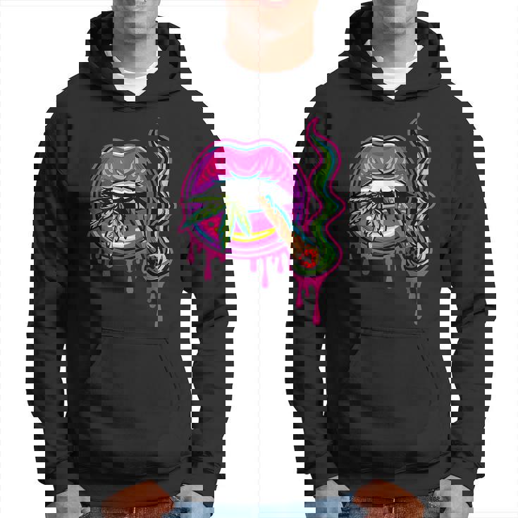 Lips Sexy Smoker Blunt Weed Th Marijuana Leaf 420 Hoodie | Mazezy