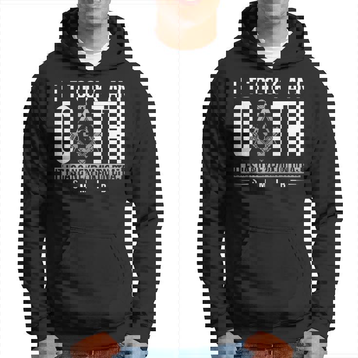 Masonic I Took An Oath Square & Compass Freemason Hoodie | Mazezy